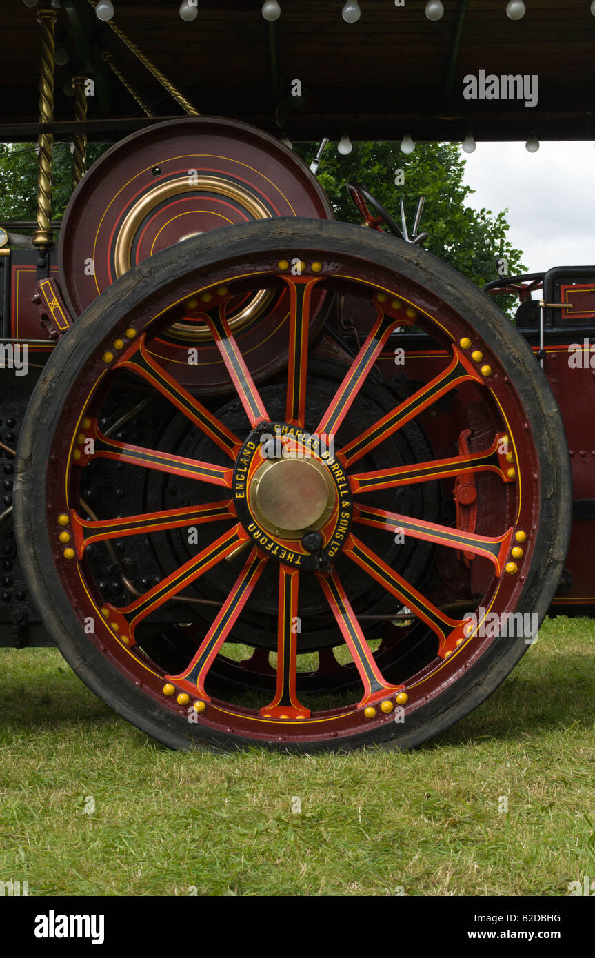 Rear wheel of a vintage steam engine Stock Photo - Alamy
