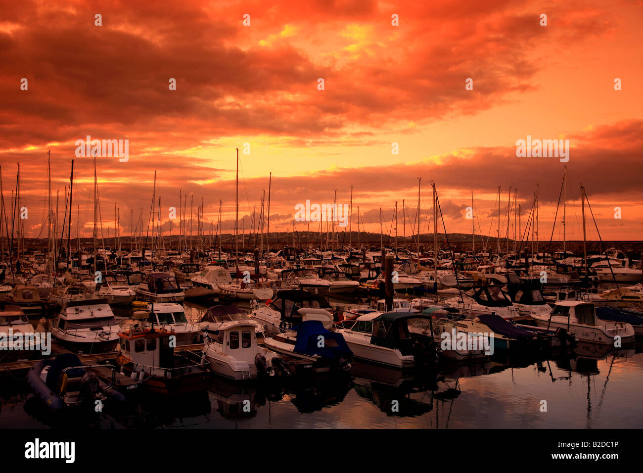 Summer Sunset Brixham Harbour English Riviera Torbay Devon England ...