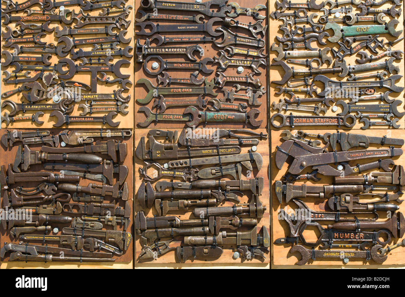 Spanners on display Stock Photo - Alamy