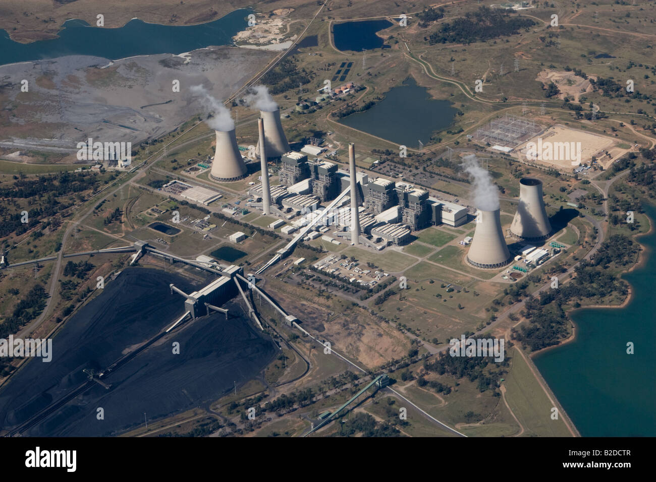 Aerial view of Bayswater Power Station, Hunter Valley NSW Stock Photo ...