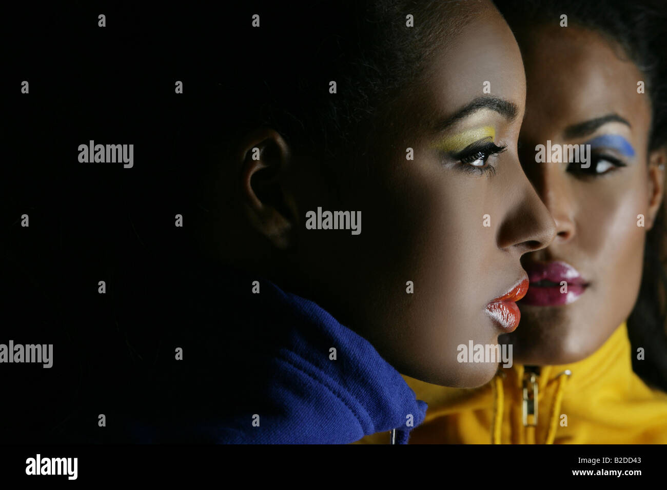 Young African American women in make-up, studio shot Stock Photo - Alamy