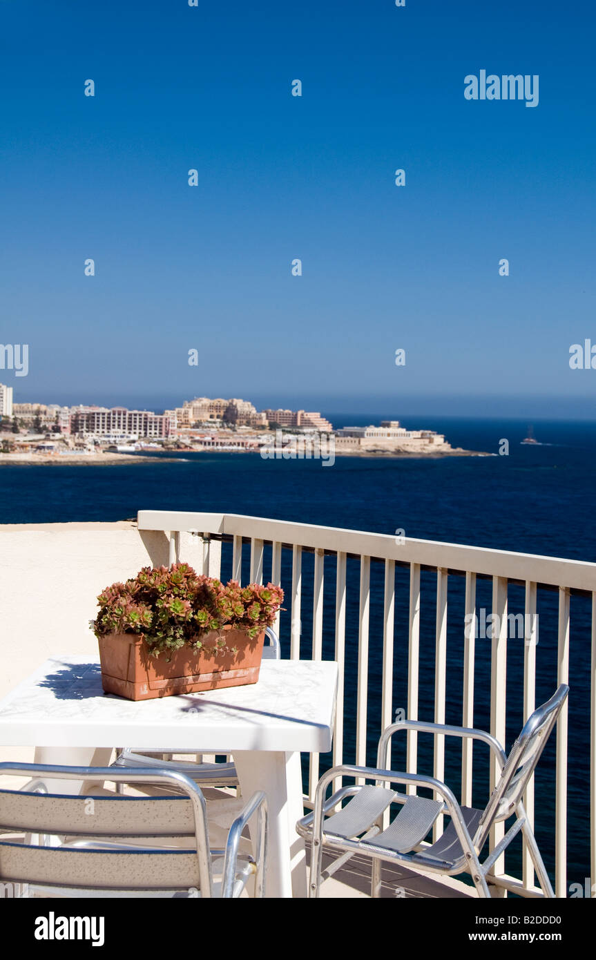 sliema malta rooftop hotel cafe view of mediterranean coast st julian s ...
