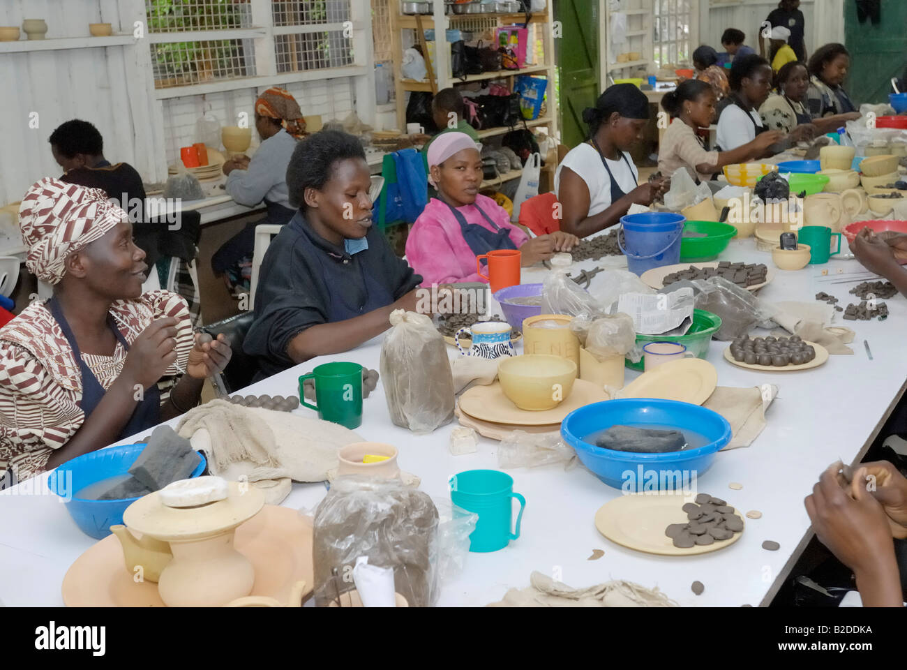 workshop of handmade ceramic beads jewellery and pottery Kazuri Project ...