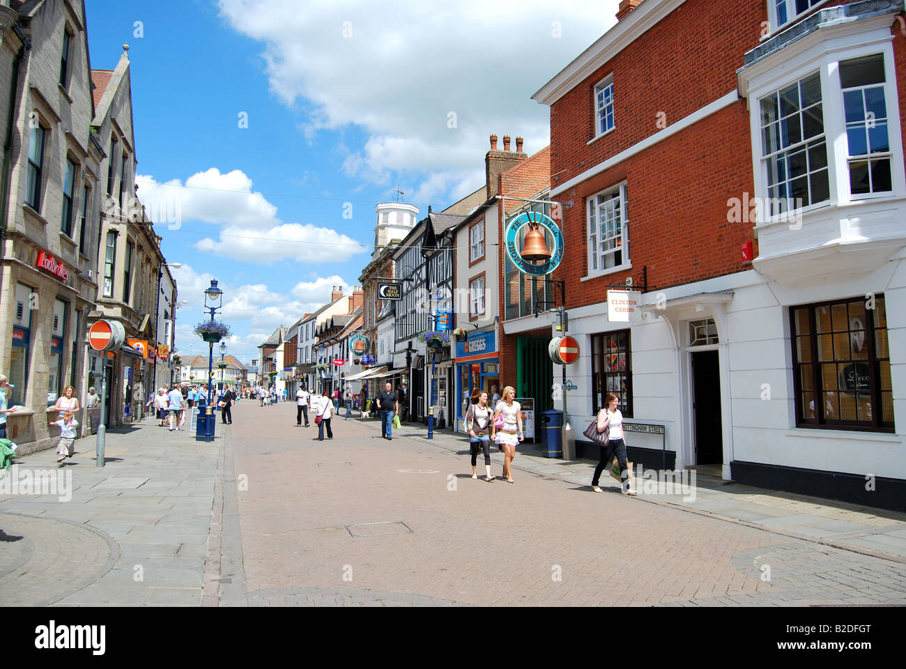 View of Nottingham Street showing The Bell Shopping Centre, Melton ...