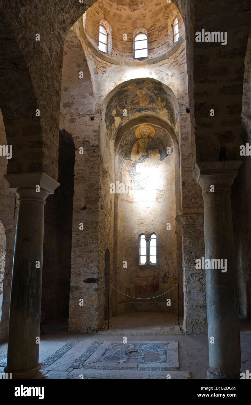 Interior view of the 14th century Agia Sofia church at Byzantine ...