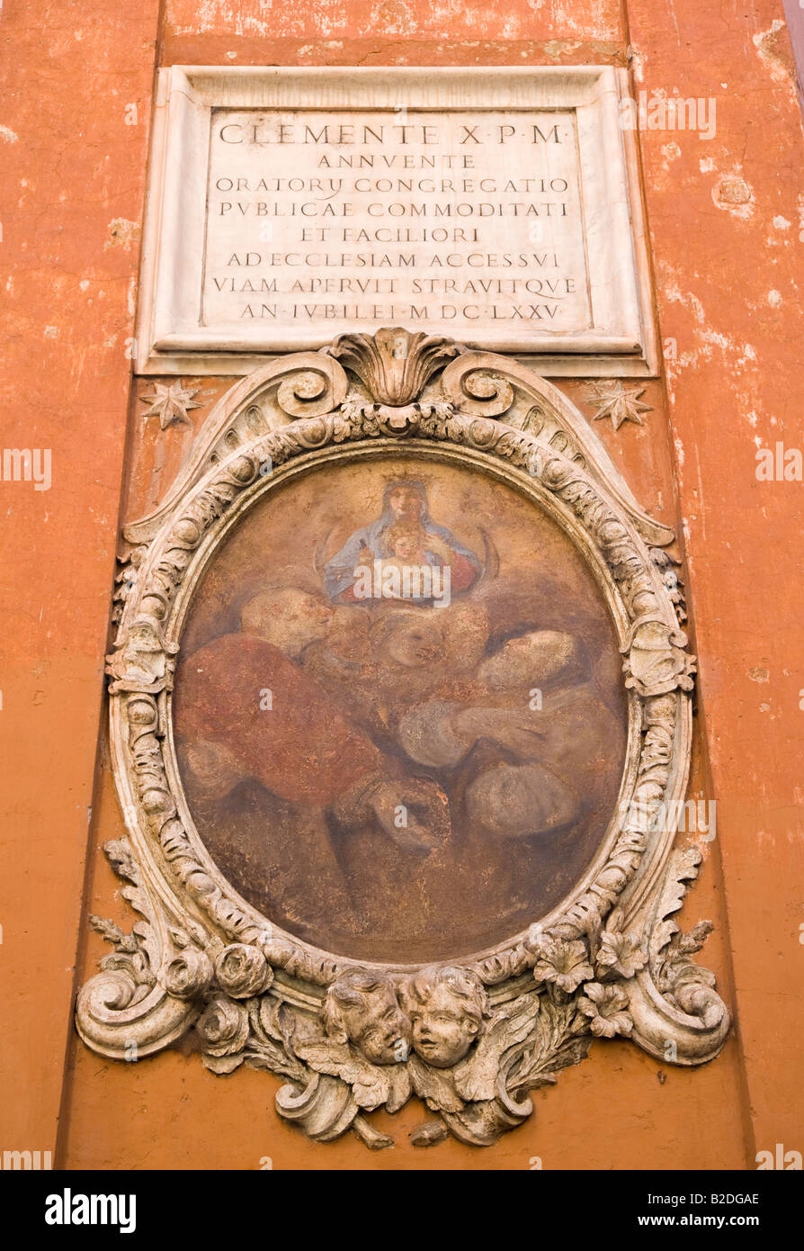 Plaque commemorating Pope Clemente Rome Lazio Italy Stock Photo - Alamy