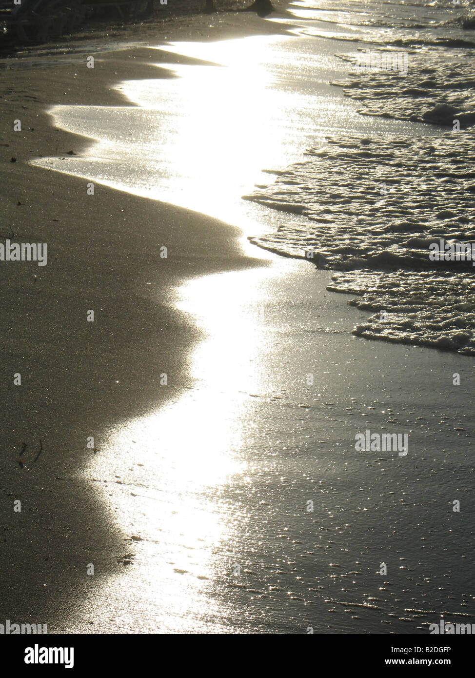 The edge waves reflecting the sun light Stock Photo - Alamy