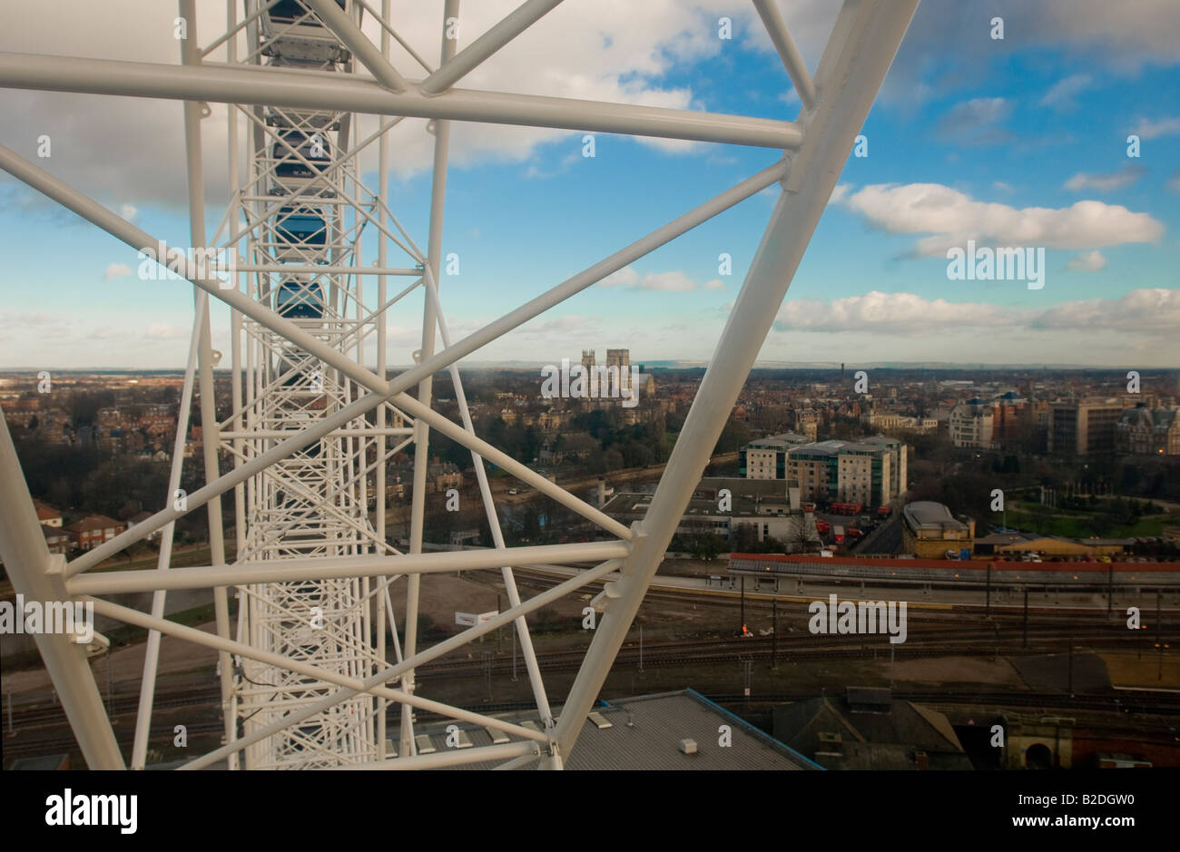 View across York from an observation wheel Stock Photo - Alamy