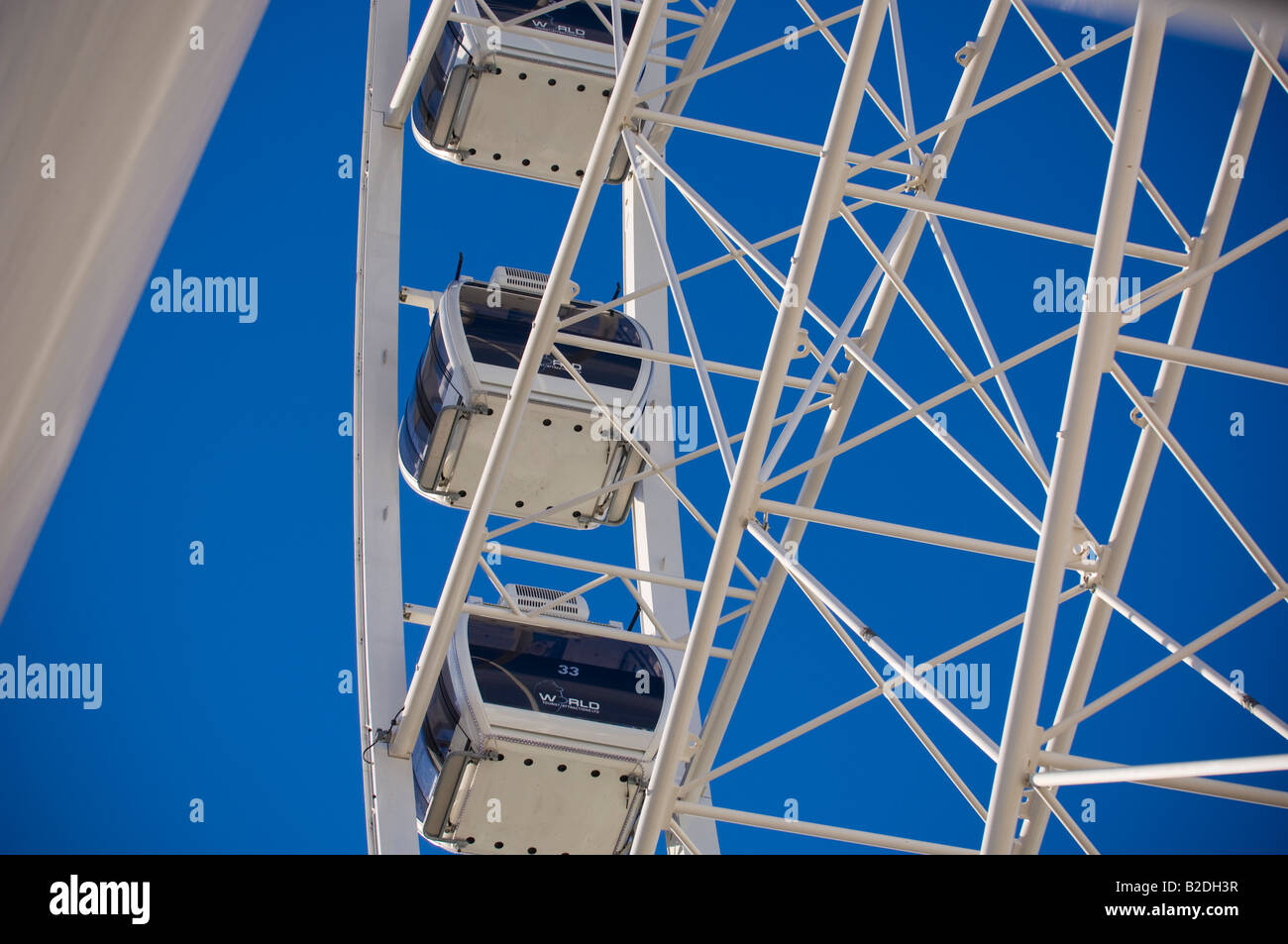 Closeup of the pods on an observation wheel Stock Photo - Alamy