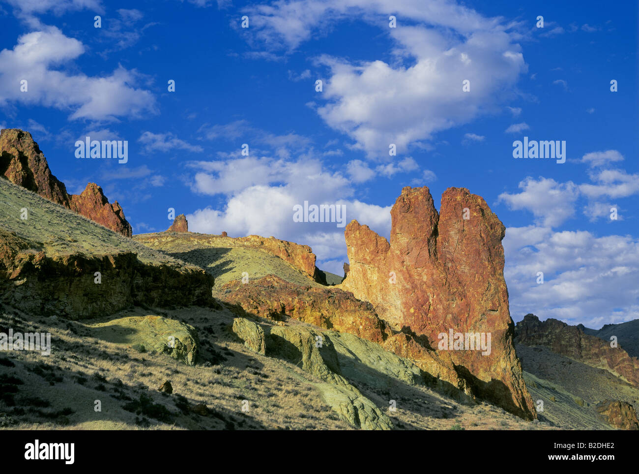 A view of Roostercomb Rock an outcrop of volcanic tuff at the lower end ...