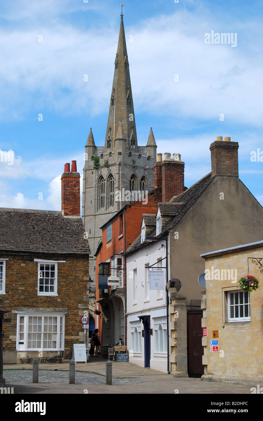 Market Place, showing Buttercross and All Saints Church, Oakham ...