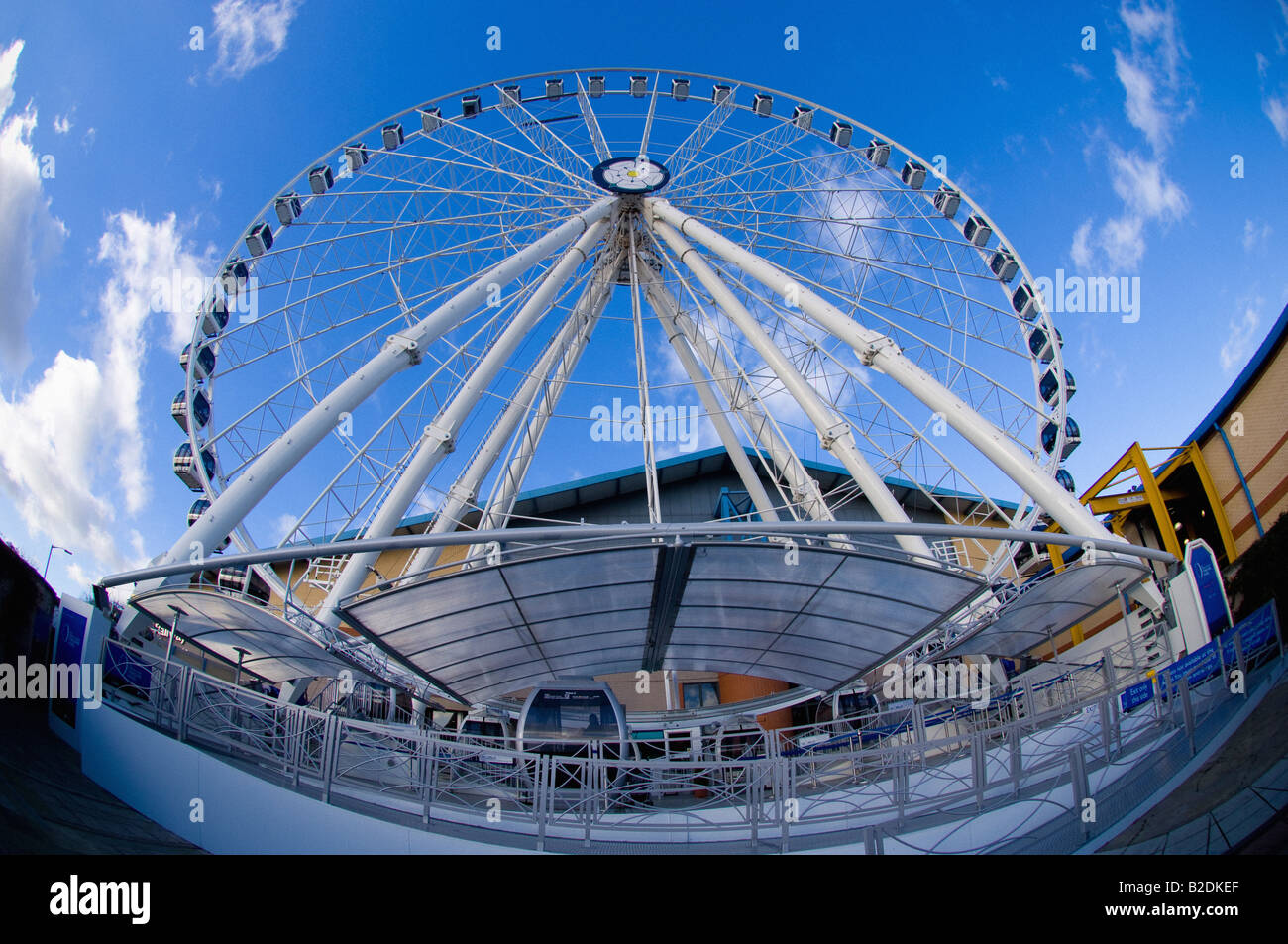 Wide angle view of an observation wheel in York Stock Photo - Alamy