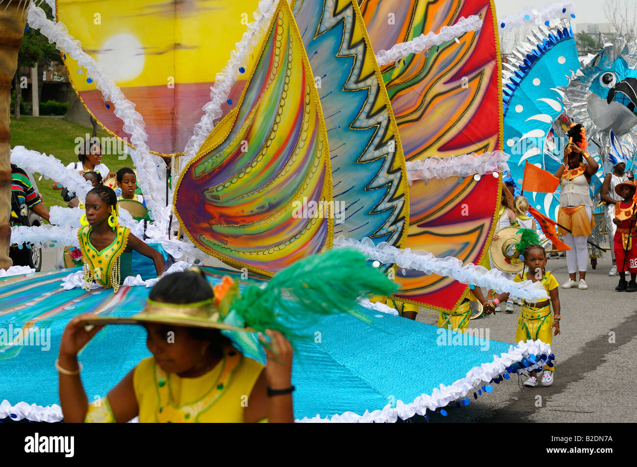 Large Island float Queen of the Band at the Junior Caribana Parade in ...