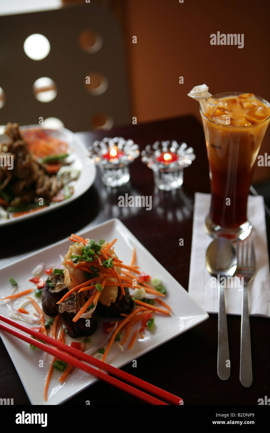 Close-up of Asian fusion dish Stock Photo - Alamy