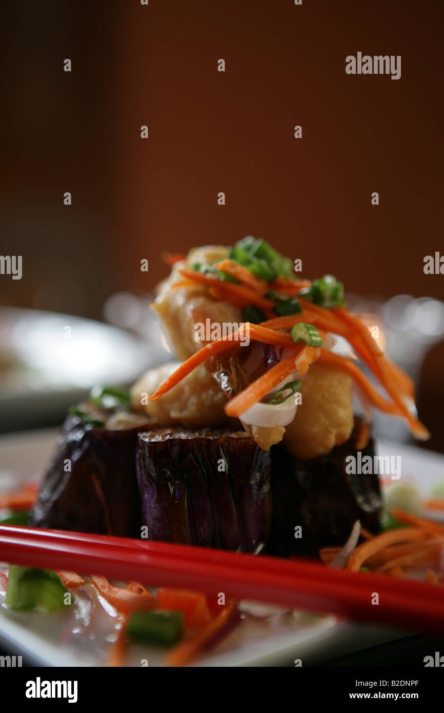 Close-up of Asian fusion dish Stock Photo - Alamy