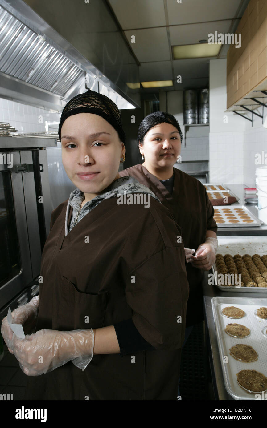 Portrait of female workers in kitchen Stock Photo - Alamy