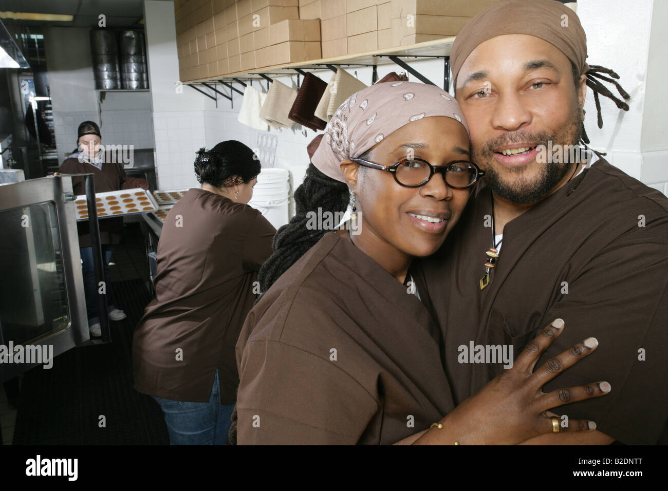 African american kitchen workers hi-res stock photography and images ...