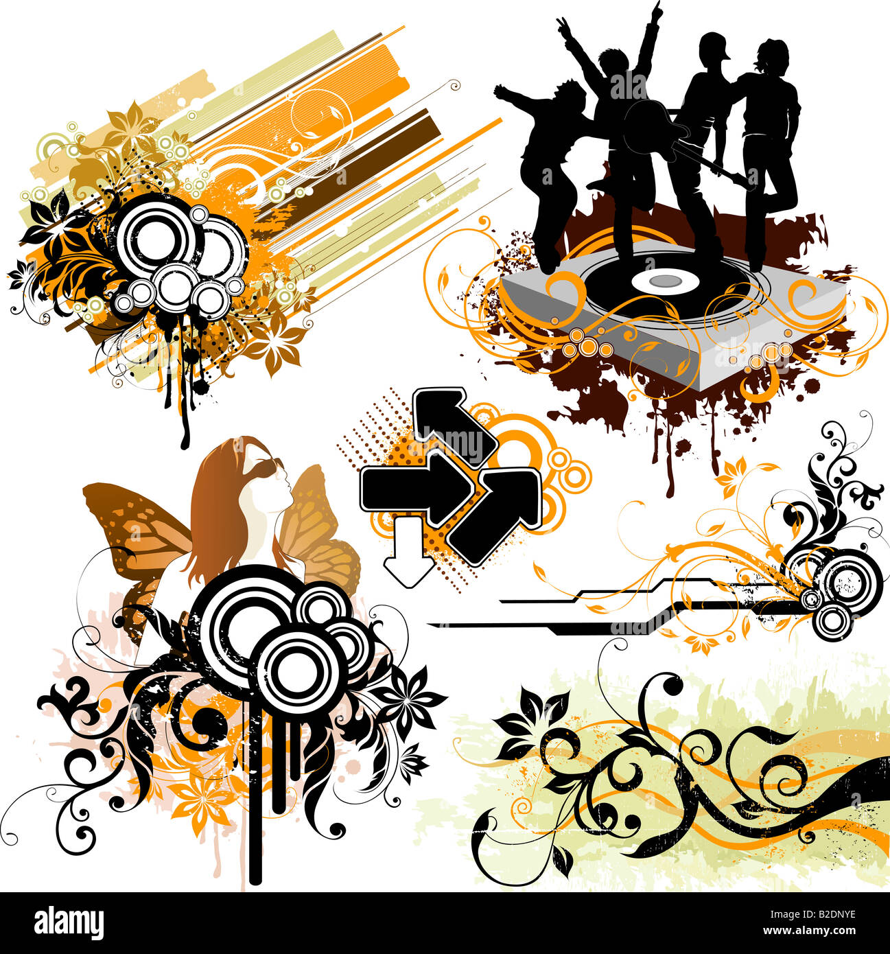 illustration drawing of design elements Stock Photo - Alamy