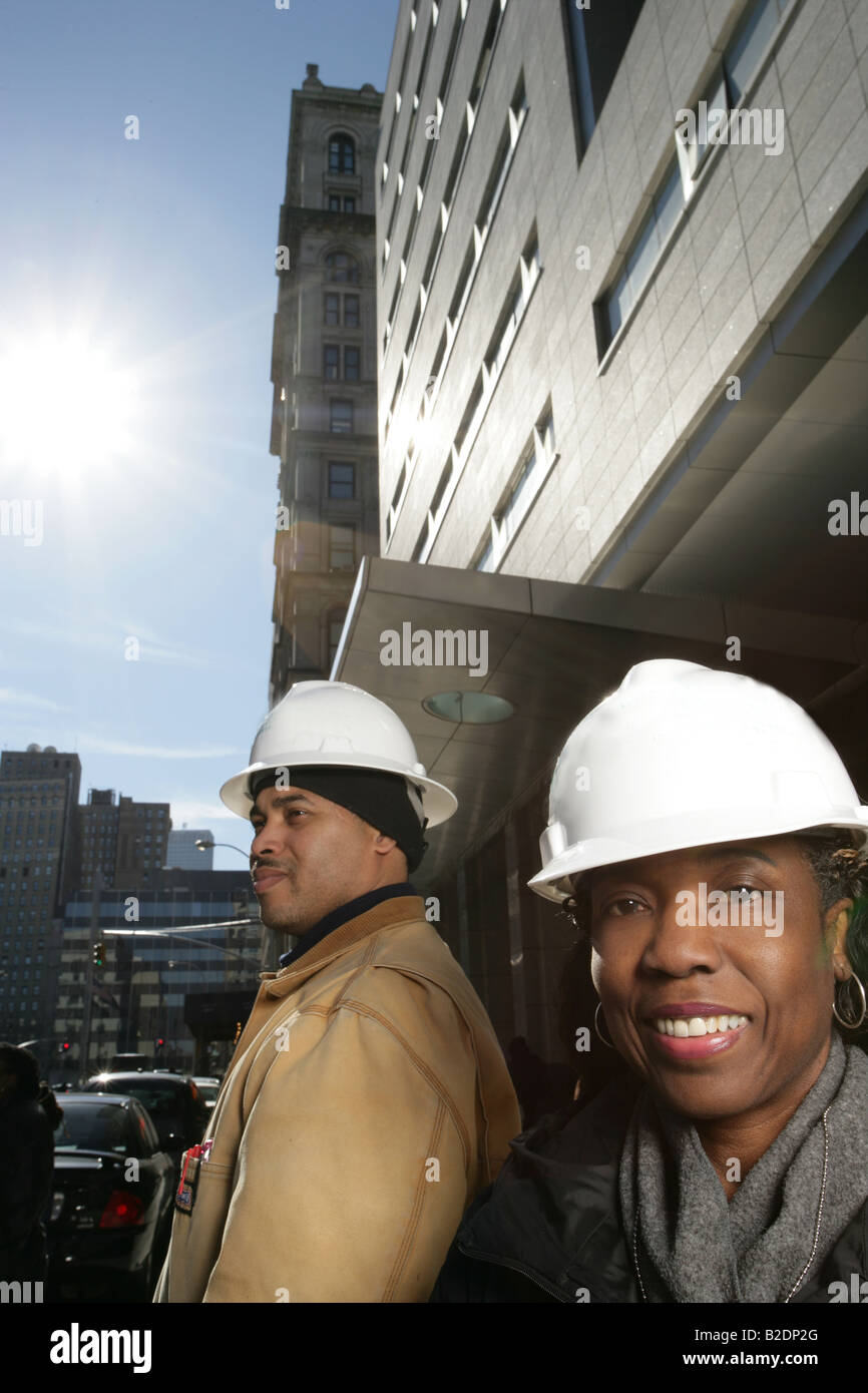 African American construction workers outdoors Stock Photo - Alamy
