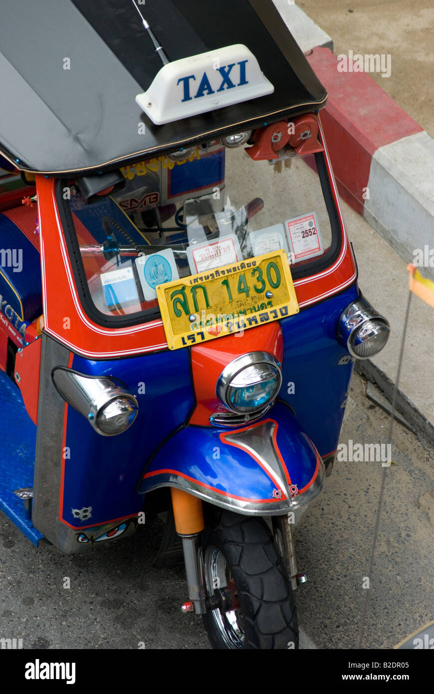 Front of a Bangkok tuk tuk seen from above Stock Photo - Alamy