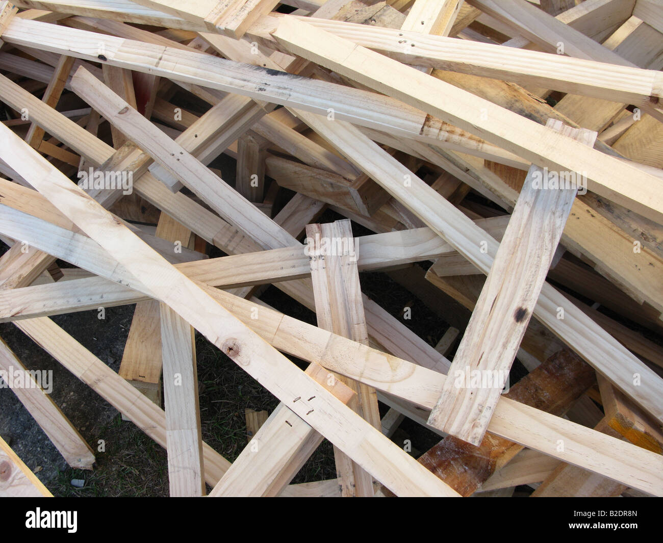 Pile of scrap wood Stock Photo - Alamy