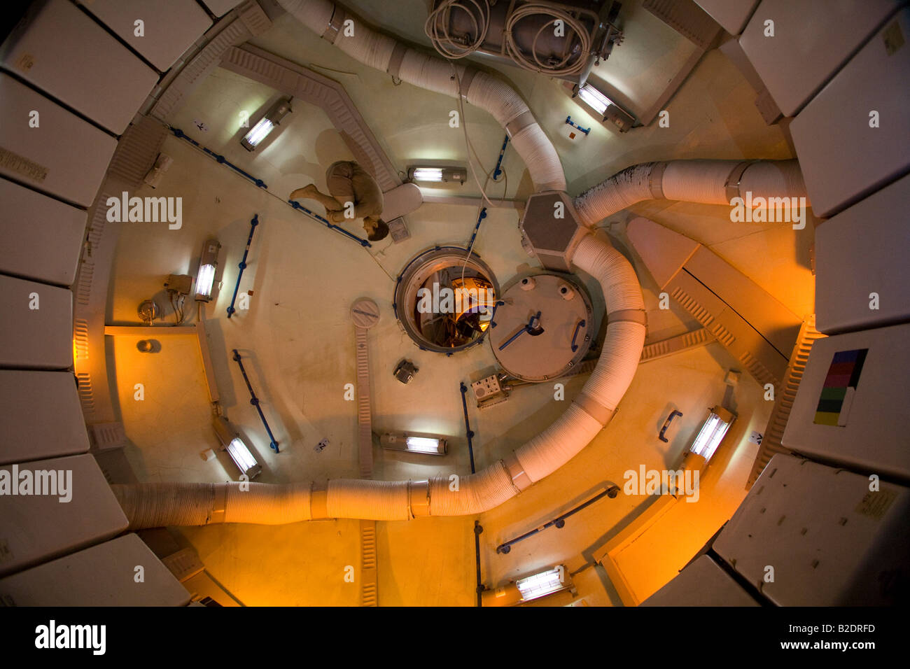 Exhibit of interior of space capsule,National Aeronautics Space ...
