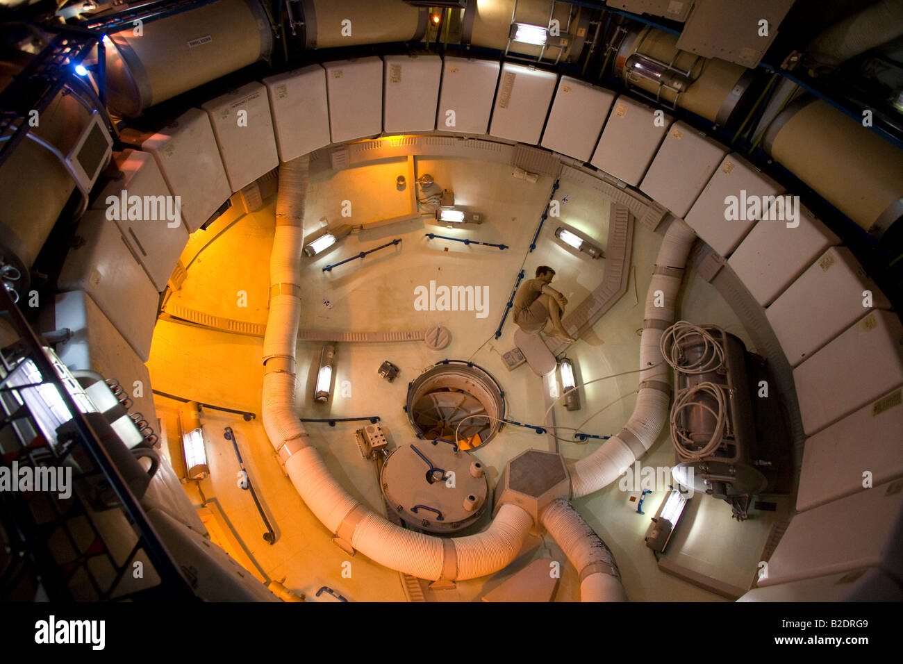 Exhibit of interior of space capsule,National Aeronautics Space ...