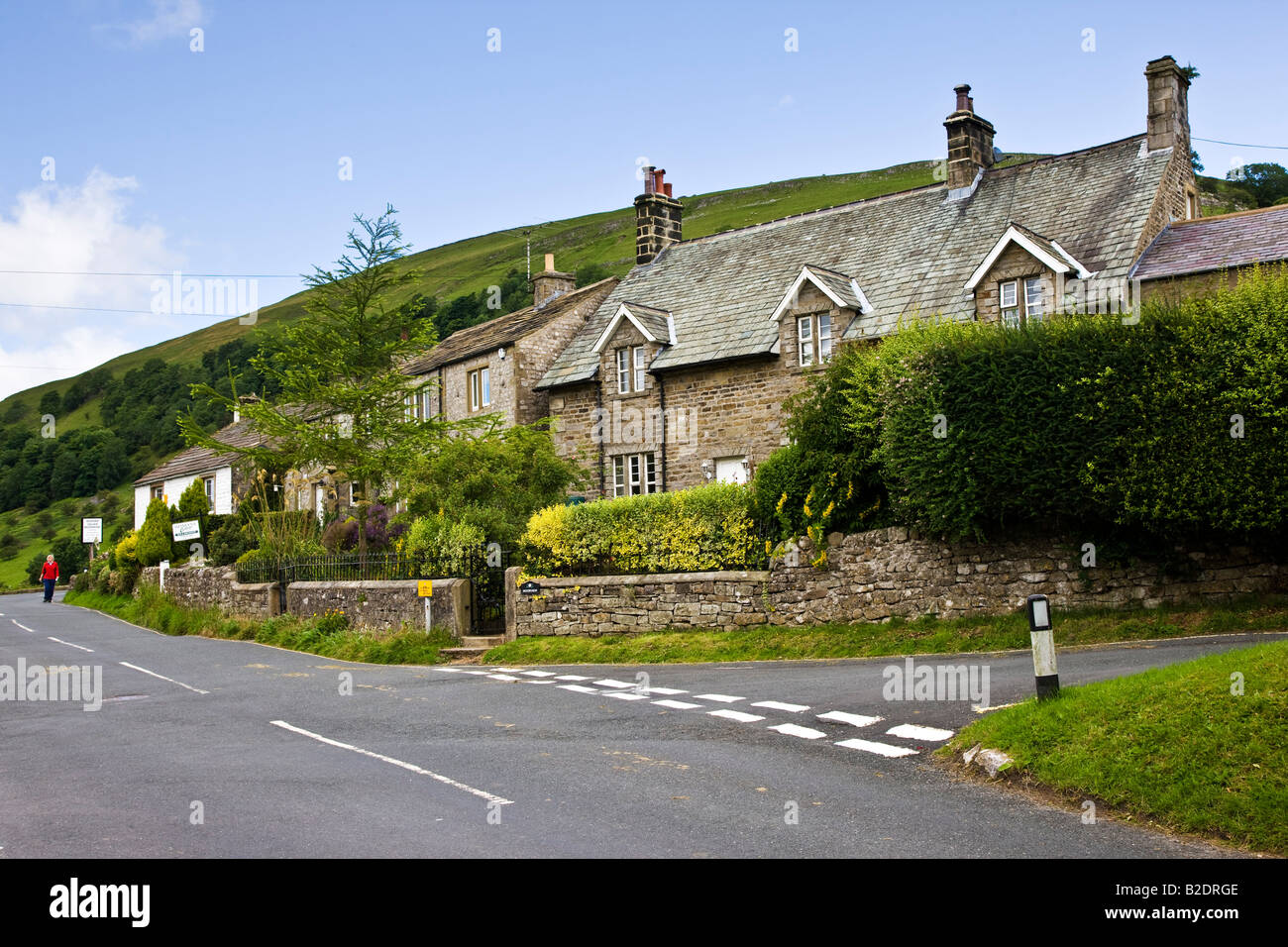 The Village Street B6160 Buckden Wharfedale Yorkshire Dales National ...