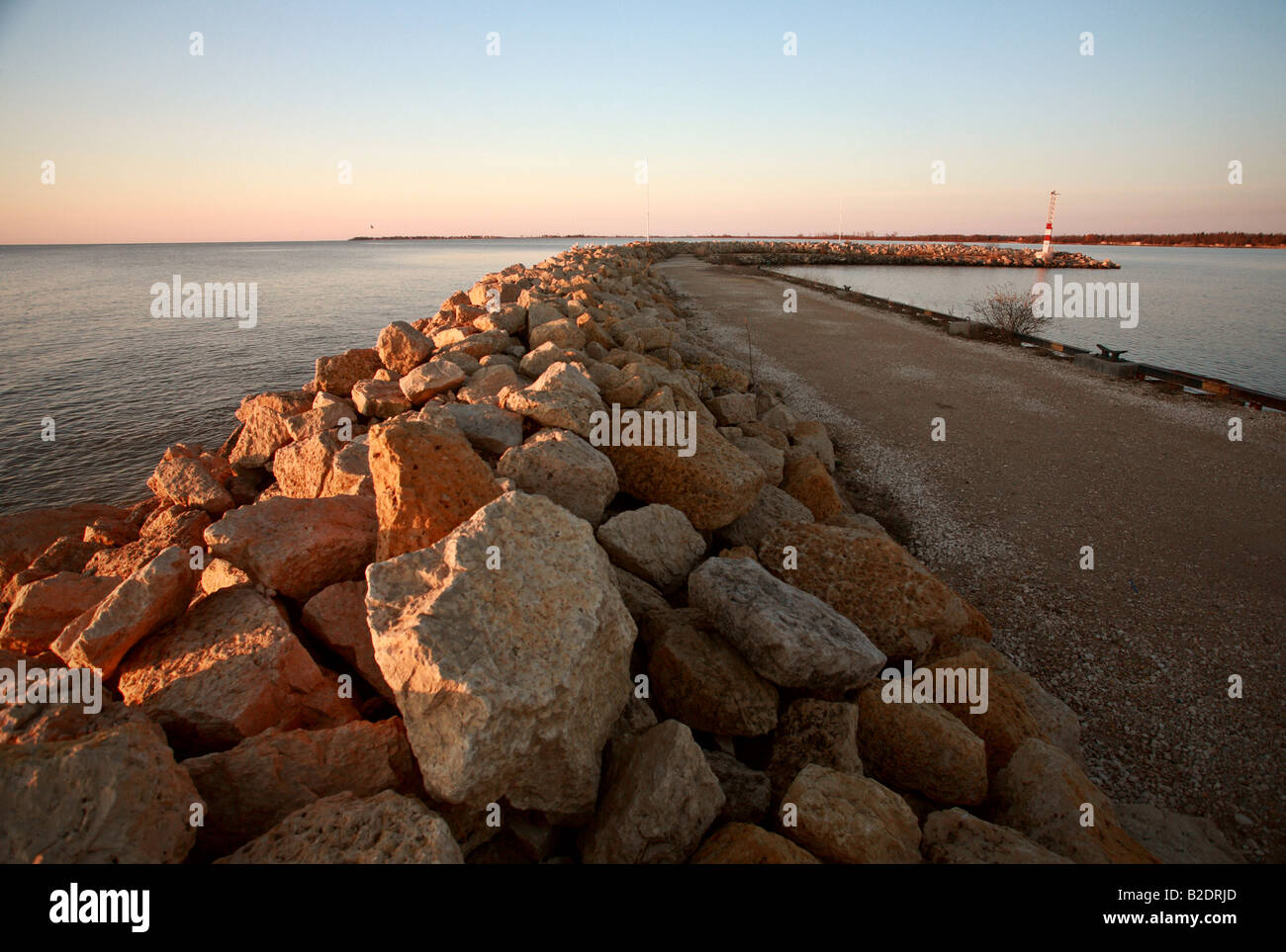 Breakwater along Lake Winnipeg Stock Photo - Alamy