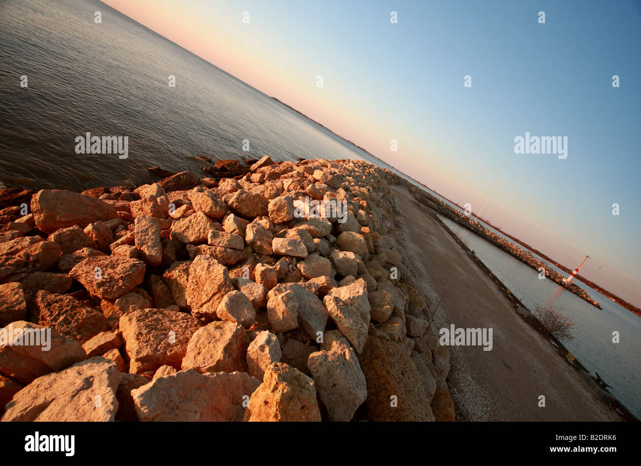 Breakwater along Lake Winnipeg Stock Photo - Alamy