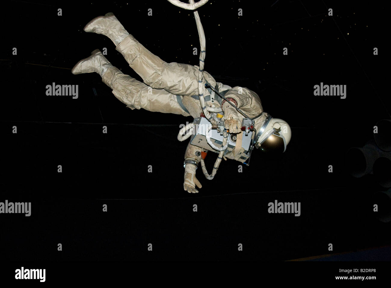 Exhibit of an astronaut floating in space,National Aeronautics Space ...
