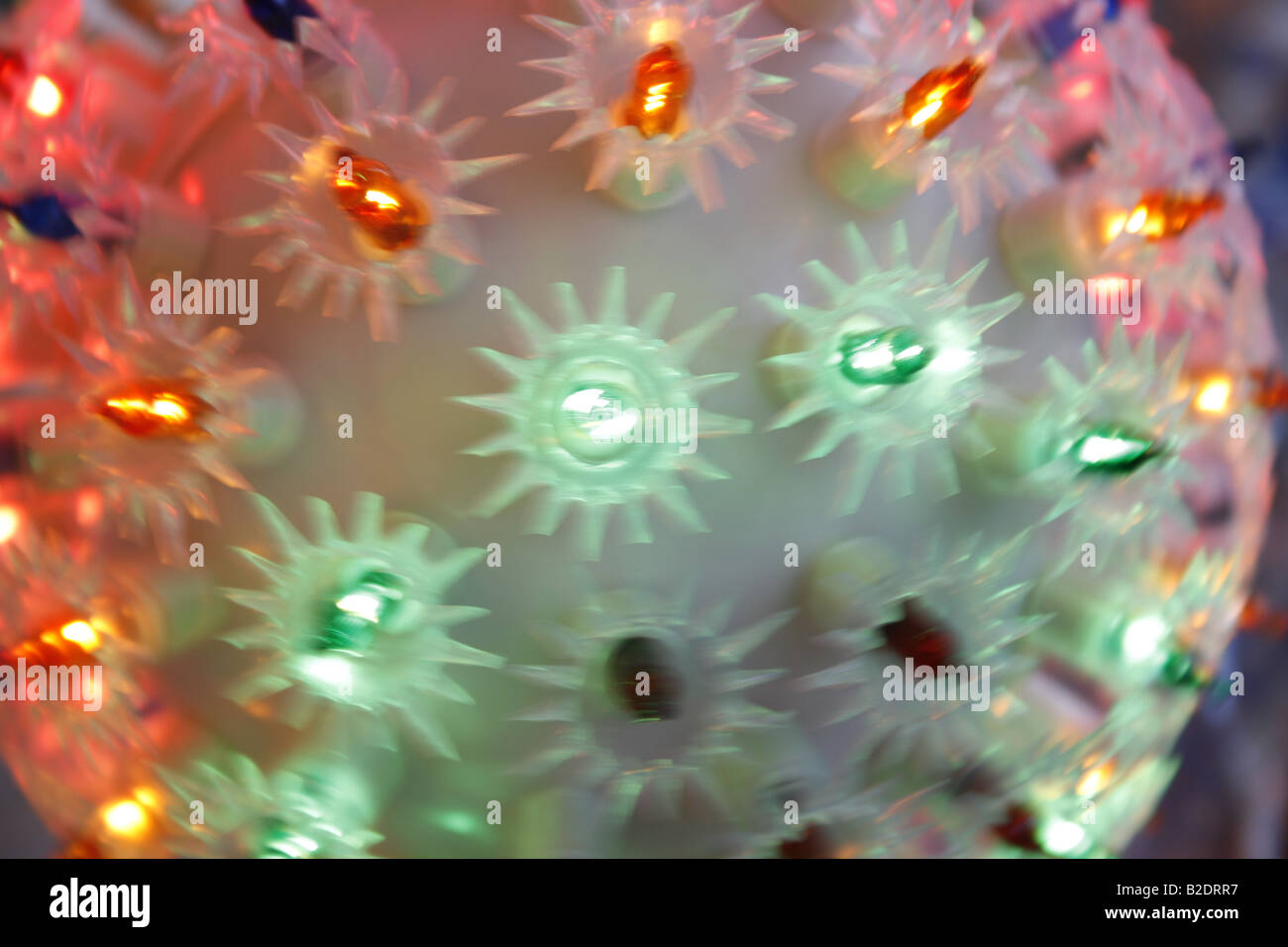 flashing colourful fairy lights on plastic ball Stock Photo - Alamy