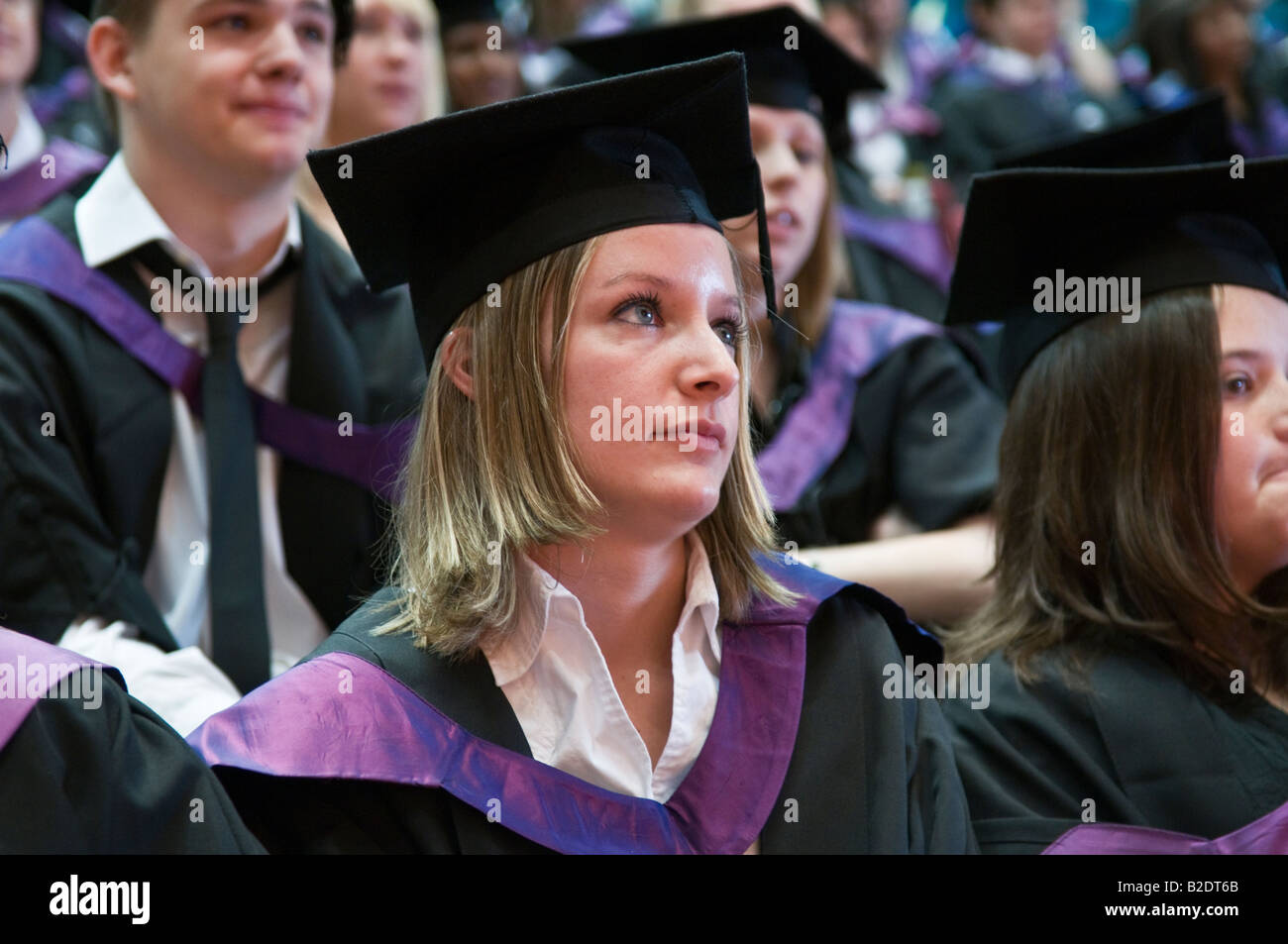 Aberystwyth University graduation day 2008 - students wearing mortar ...