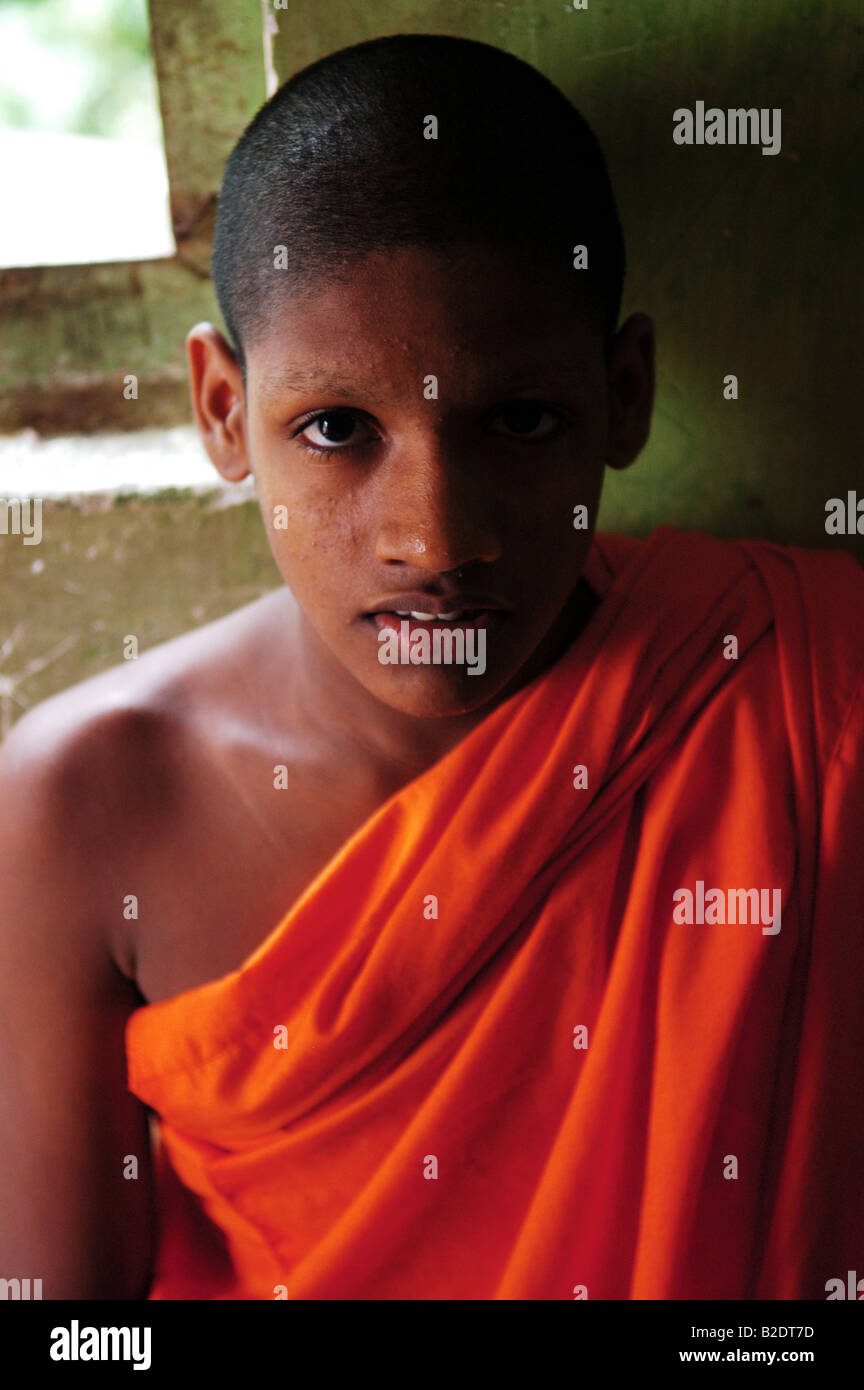 Portrait of a young buddhist monk sri lanka hi-res stock photography ...