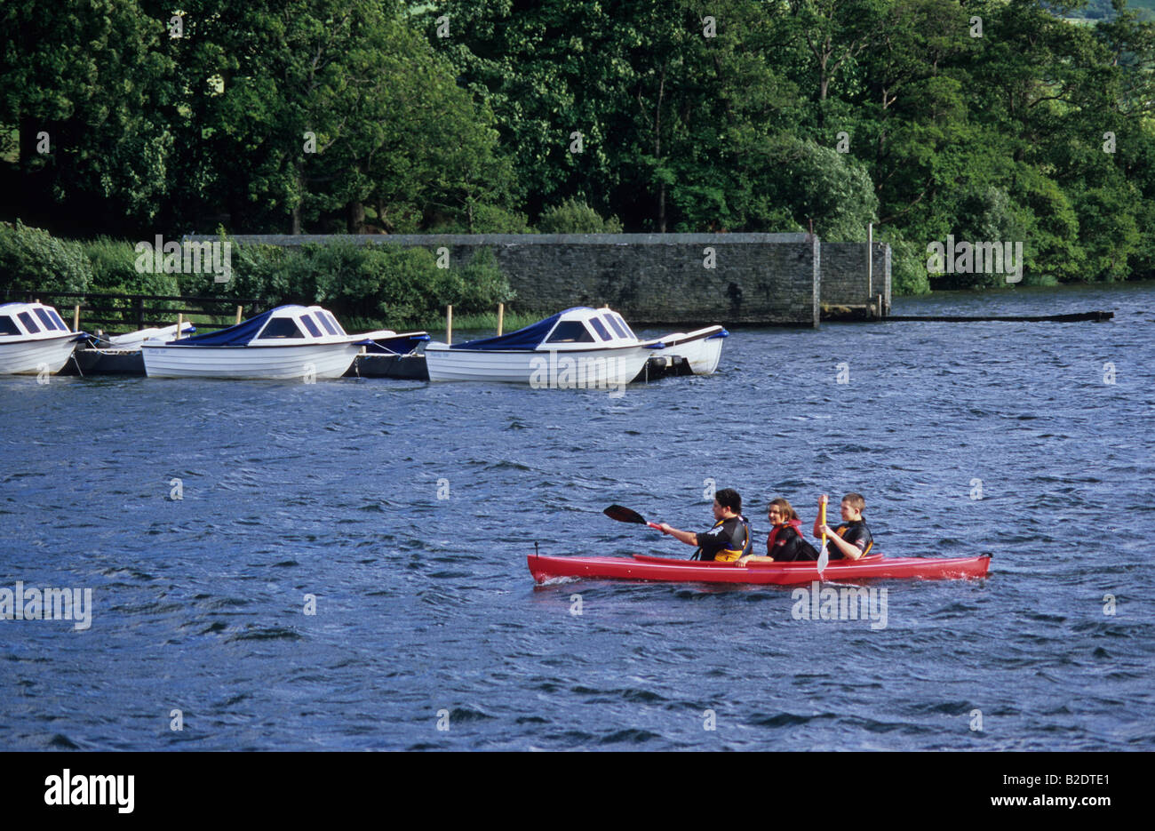 Canoeing on Ullswater, Lake District National Park, United Kingdom ...