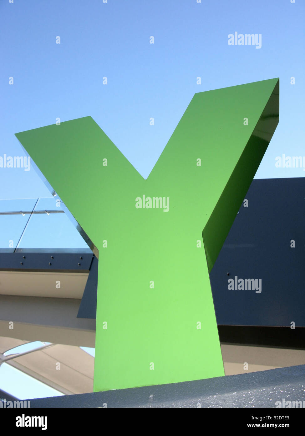 Letter Y against a blue sky Stock Photo - Alamy