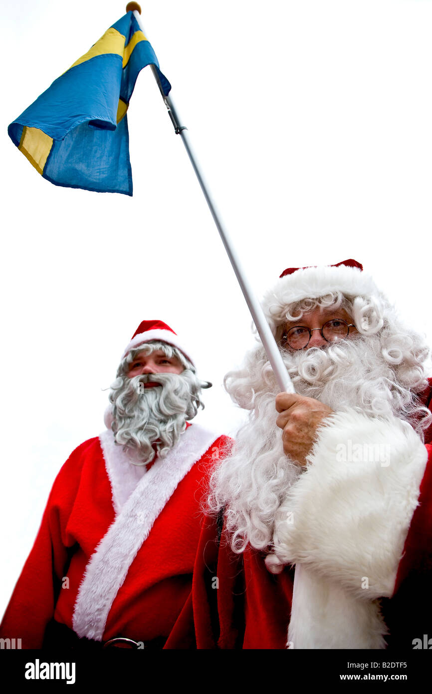 The Santa Claus parade in Denmark Klampenborg Bakken Stock Photo - Alamy