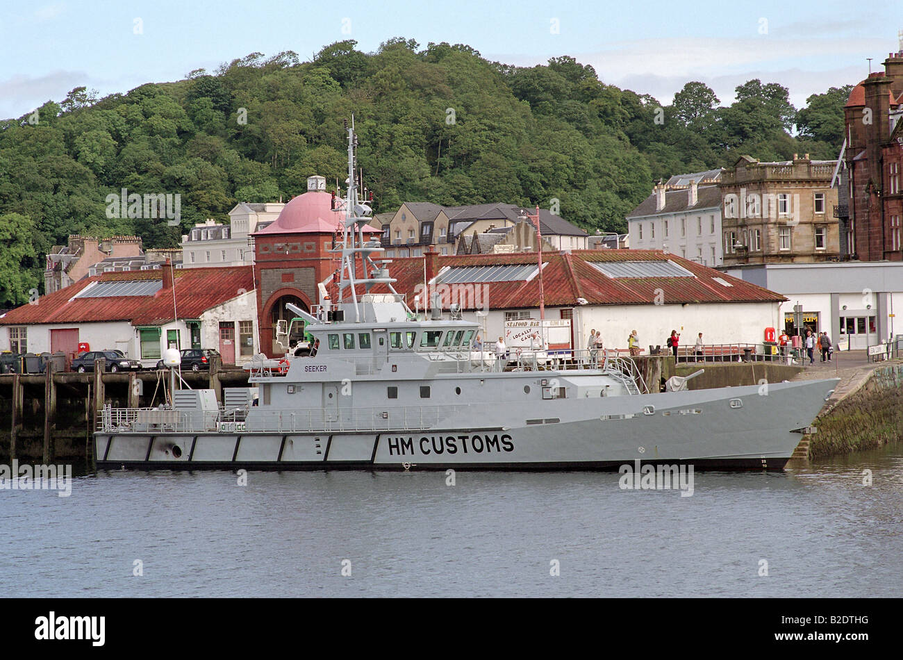 her majesty HM customs vessel ship moored oban gateway to the isle ...