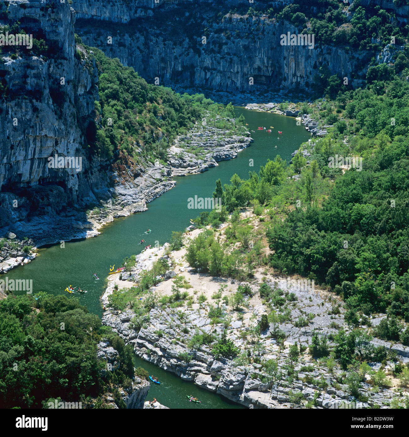 Haute Corniche cliffs and Ardèche river Gorges de l'Ardèche France ...