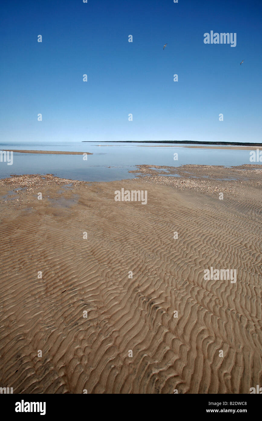 Sand flats along shore of Lake Winnipeg Stock Photo - Alamy