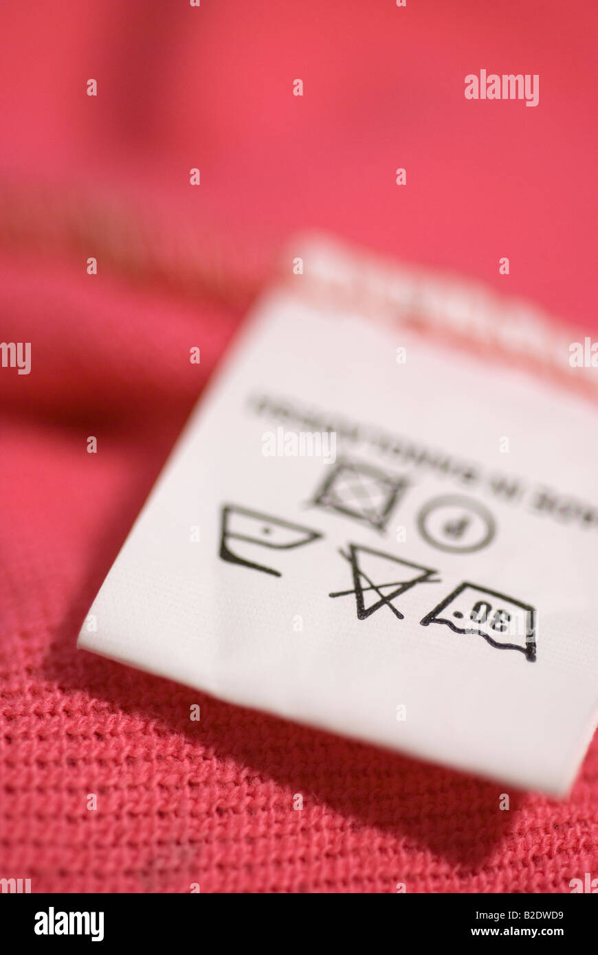 fabric care tag Stock Photo - Alamy
