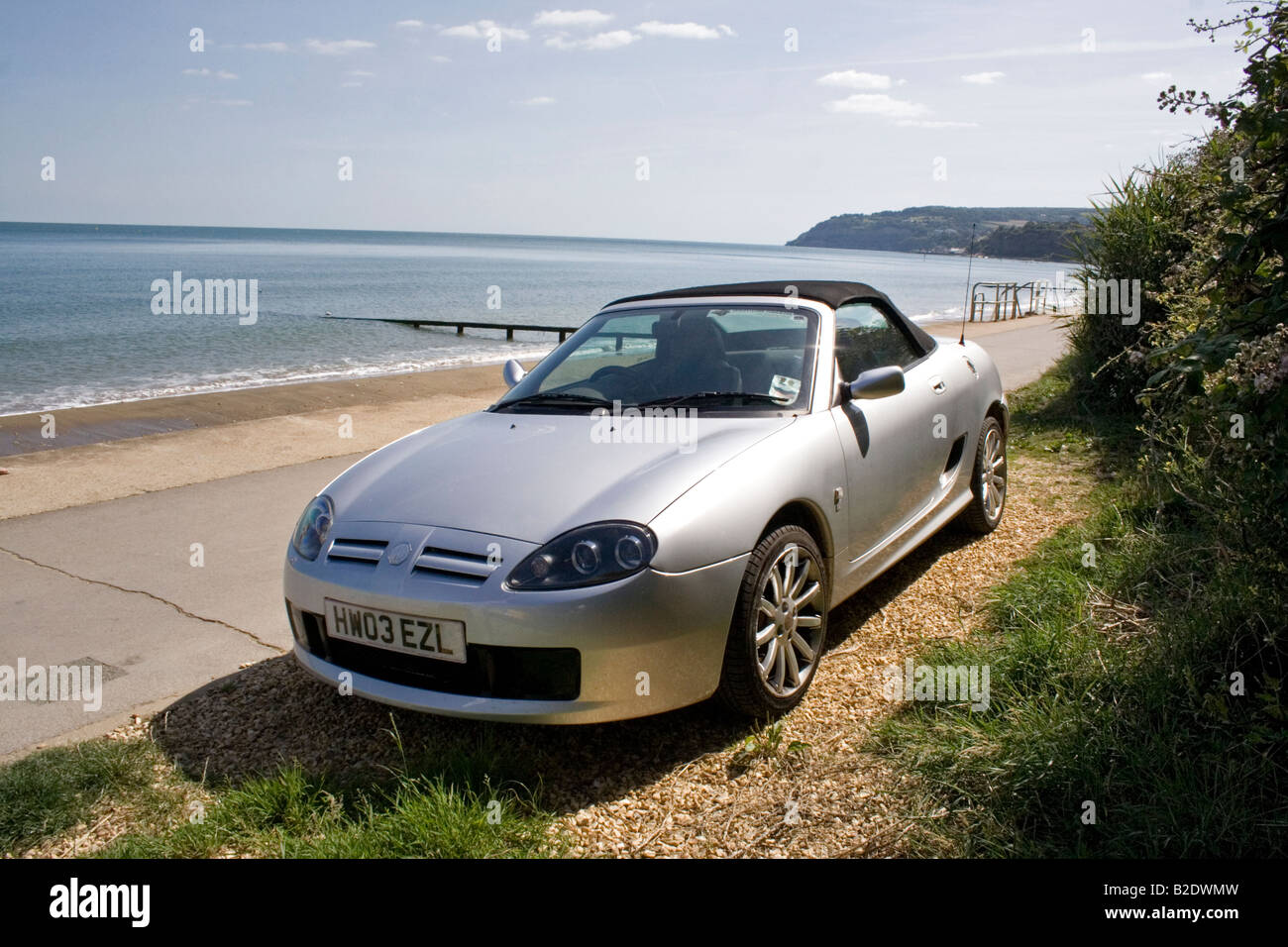 An MG convertible sports car by the sea Stock Photo - Alamy