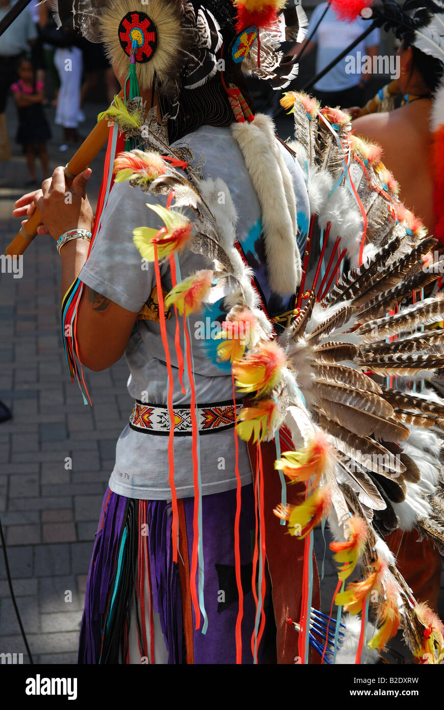 American indian street performer hi-res stock photography and images ...
