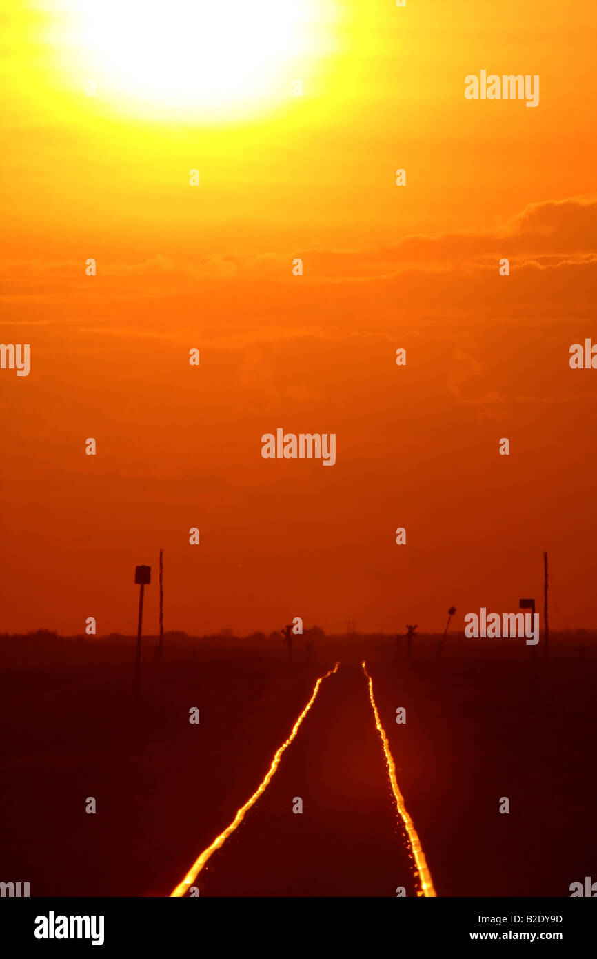 Sun shining on the tracks hi-res stock photography and images - Alamy