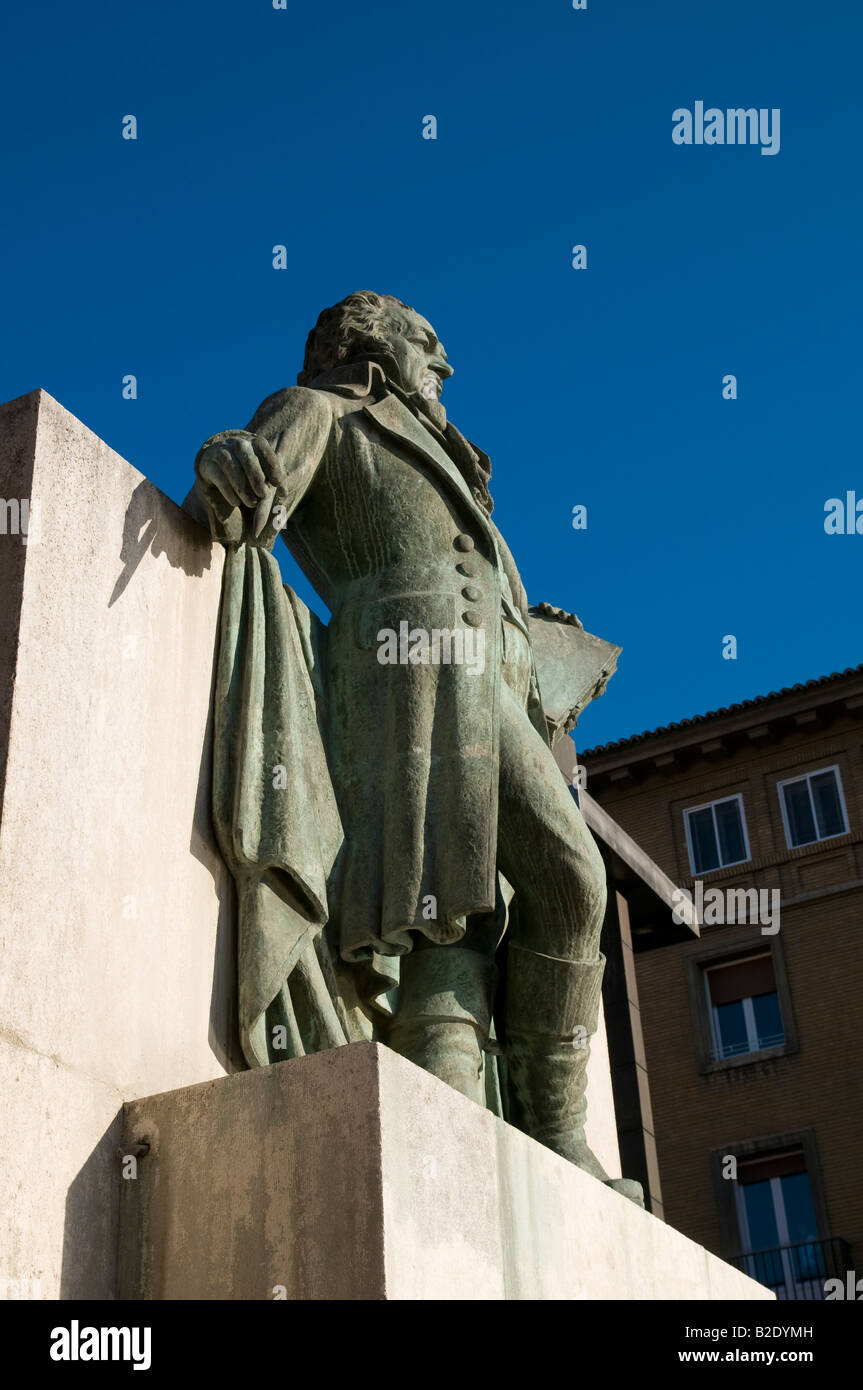 Goya statue zaragoza sculpture hi-res stock photography and images - Alamy