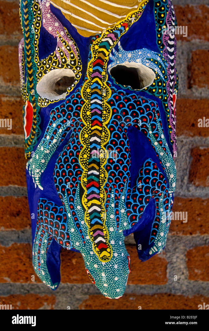 hand-painted, wood mask, wooden mask, Artesanias Francisco Sosa ...