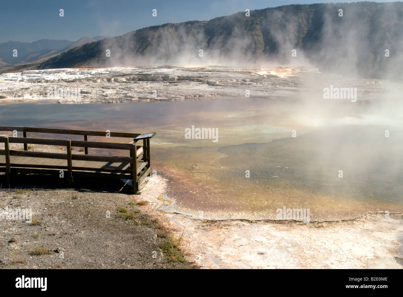 USA, Wyoming, Yellowstone National Park, Mammoth Hot Springs, Main ...