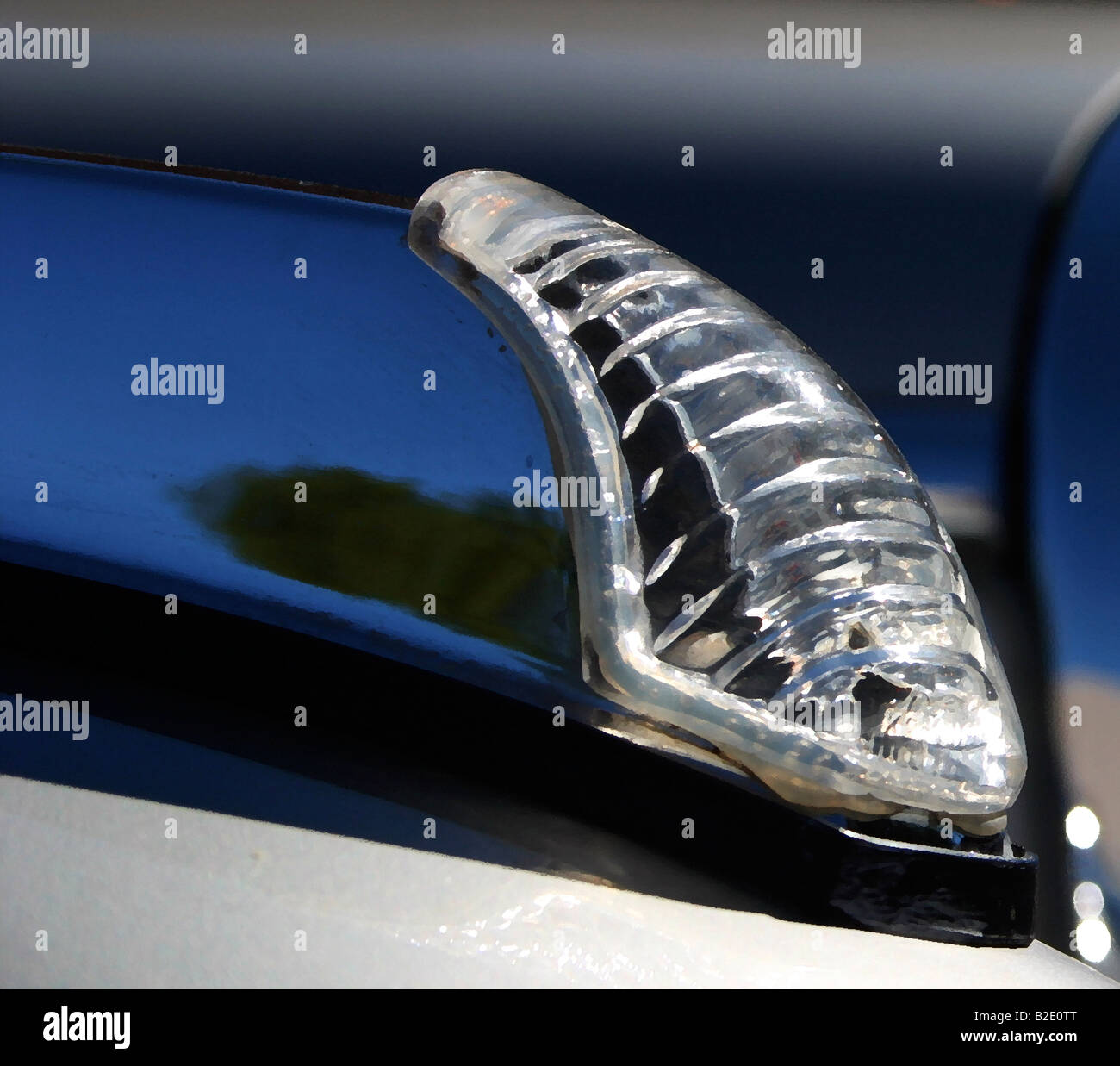 elaborate light on classic auto fender Stock Photo - Alamy
