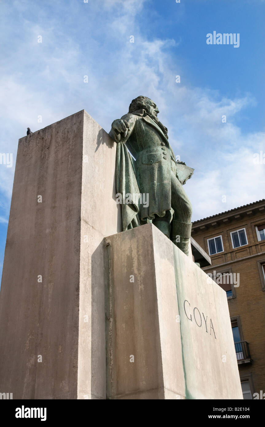 Goya statue zaragoza sculpture hi-res stock photography and images - Alamy