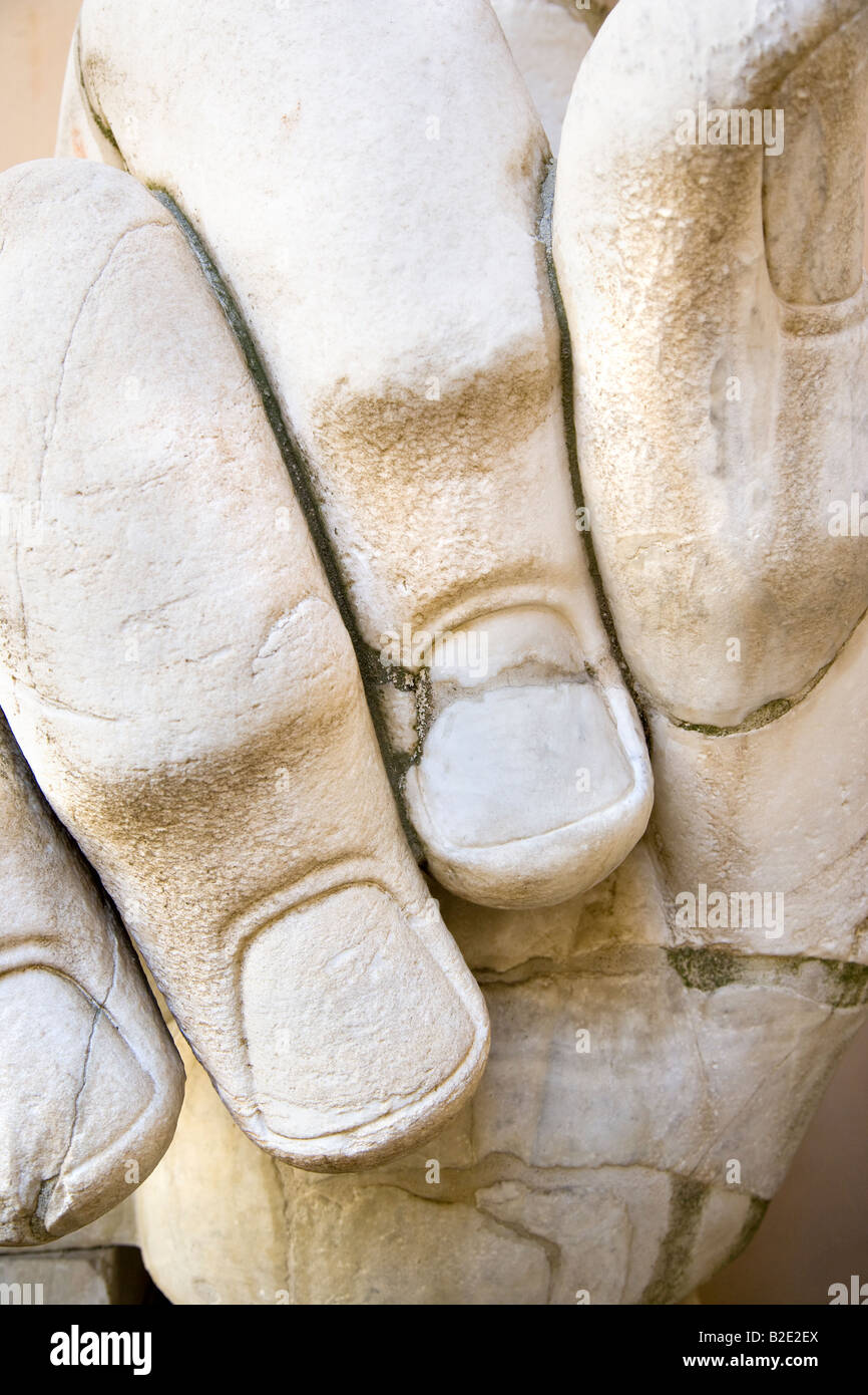 Hand from the statue of Constantine Capitoline Museum Rome Lazio Italy ...